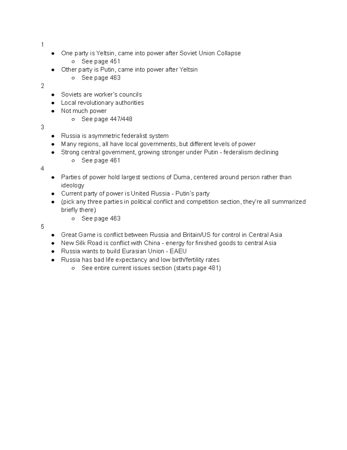 Russian Chapter Outline - 1 One party is Yeltsin, came into power after ...