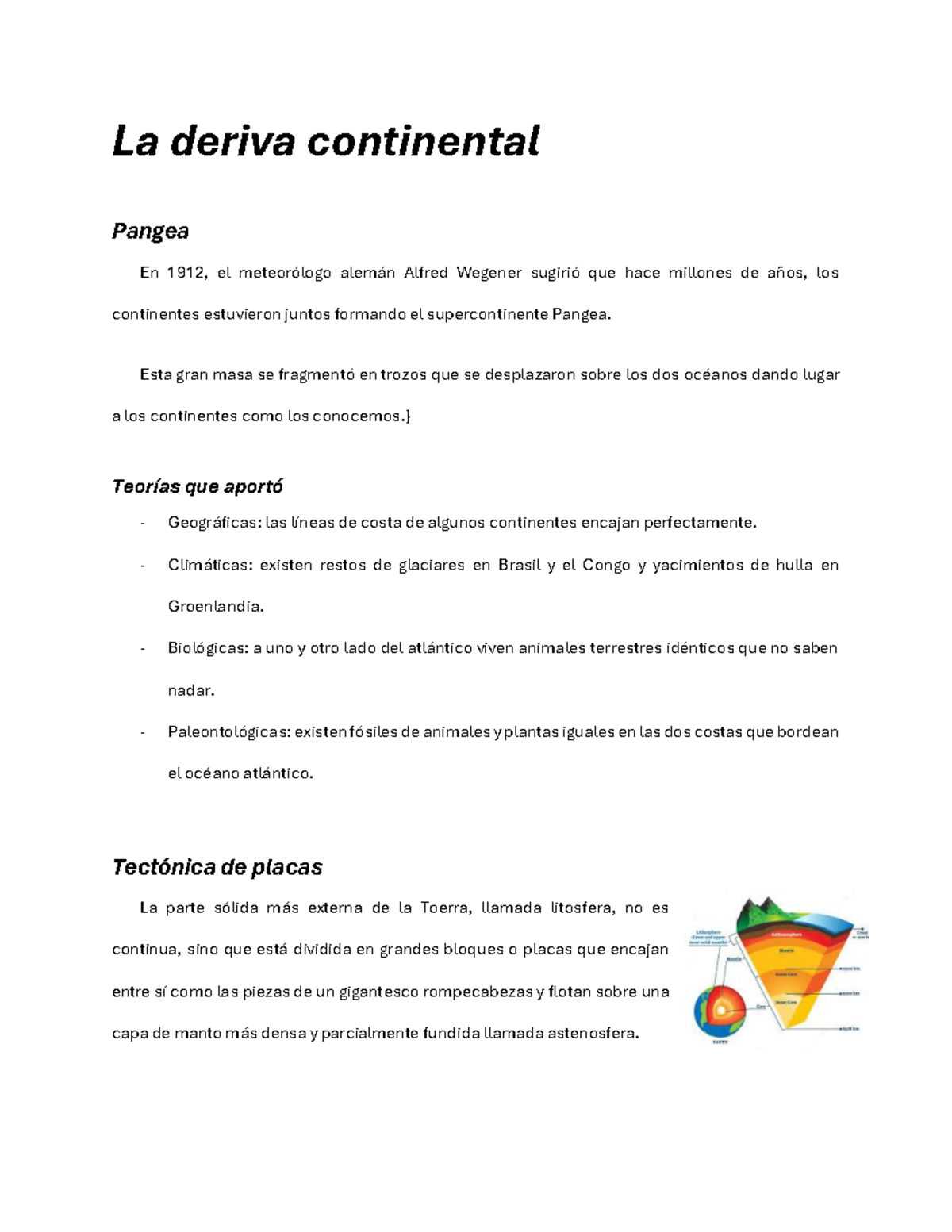 La deriva continental - Placa - La deriva continental Pangea En 1912 ...
