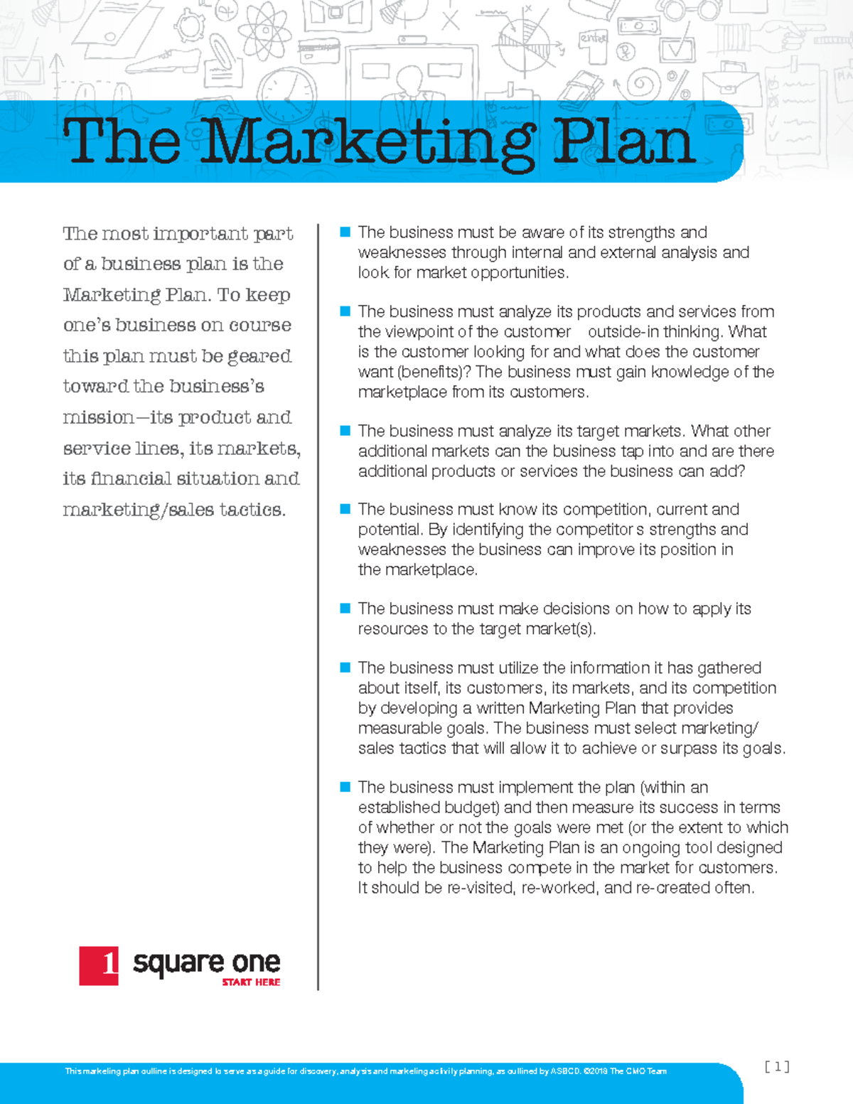 Marketing Plan Help Guide - The Marketing Plan The most important part ...