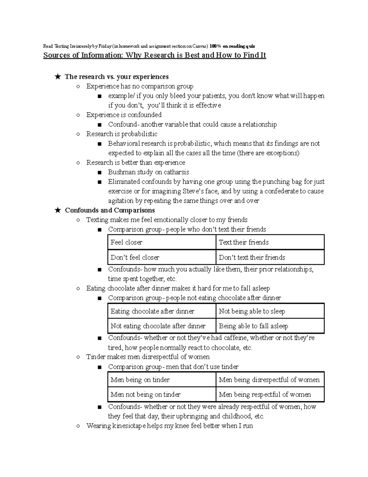 Chapter 2 Notes - Read Texting Insincerely by Friday (in homework and ...