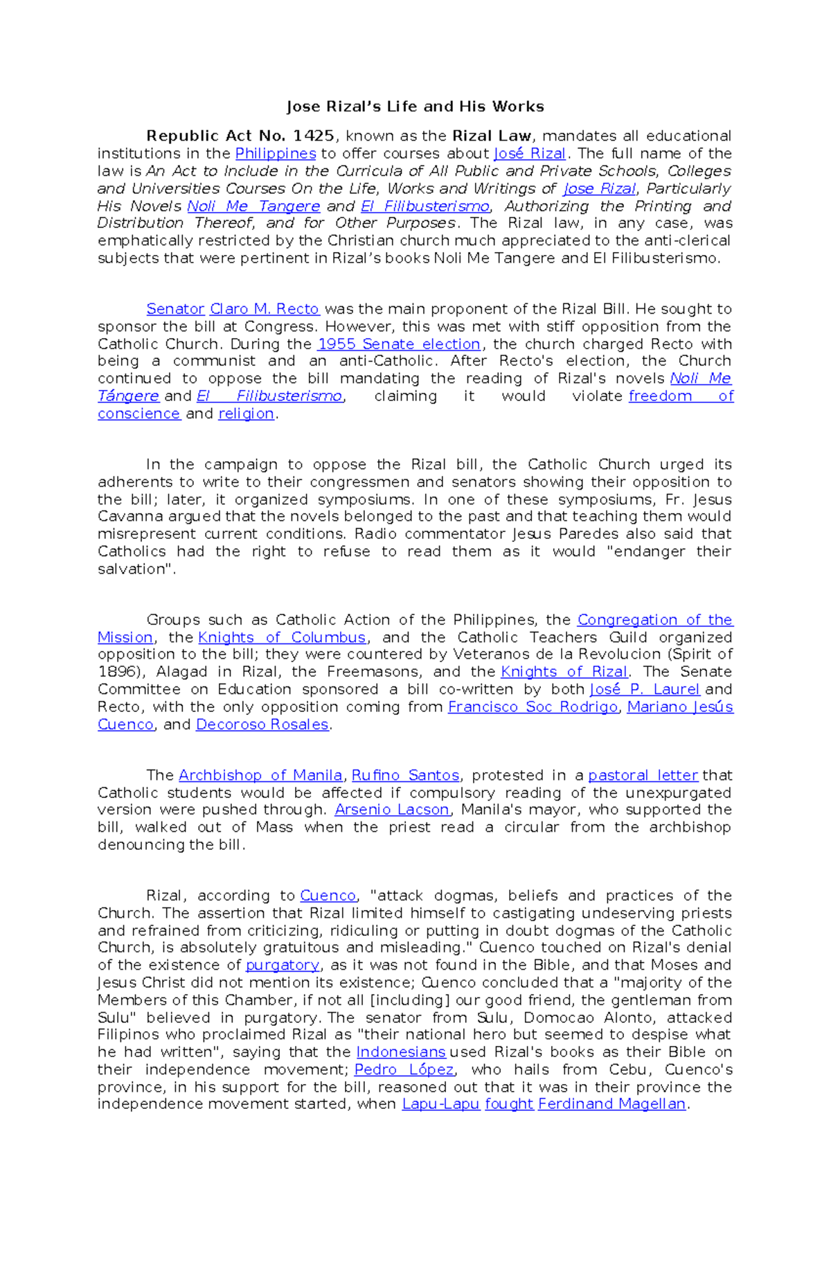 1-Jose-Rizal - for - Jose Rizal’s Life and His Works Republic Act No ...