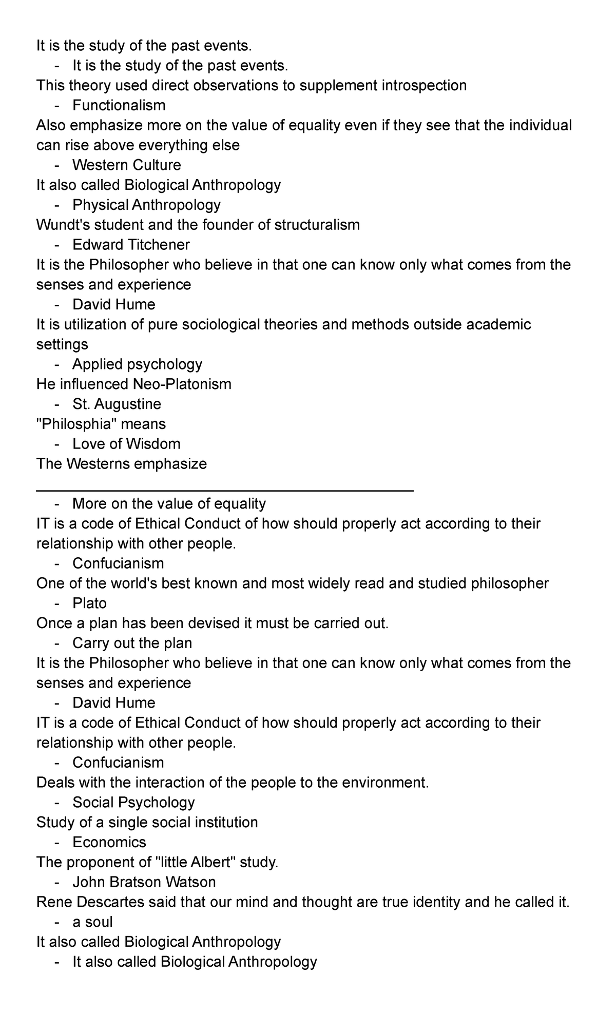 Midterm - answer? - It is the study of the past events. - It is the ...
