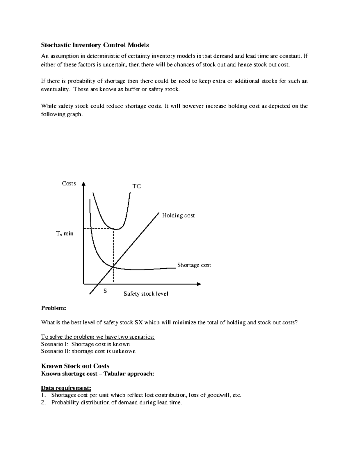 Stochastic - AFM - Stochastic Inventory Control Models An assumption in ...