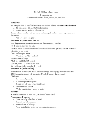 Module 8 Tourist - Module 8 | November 30, 2022 Tourist Types o ...
