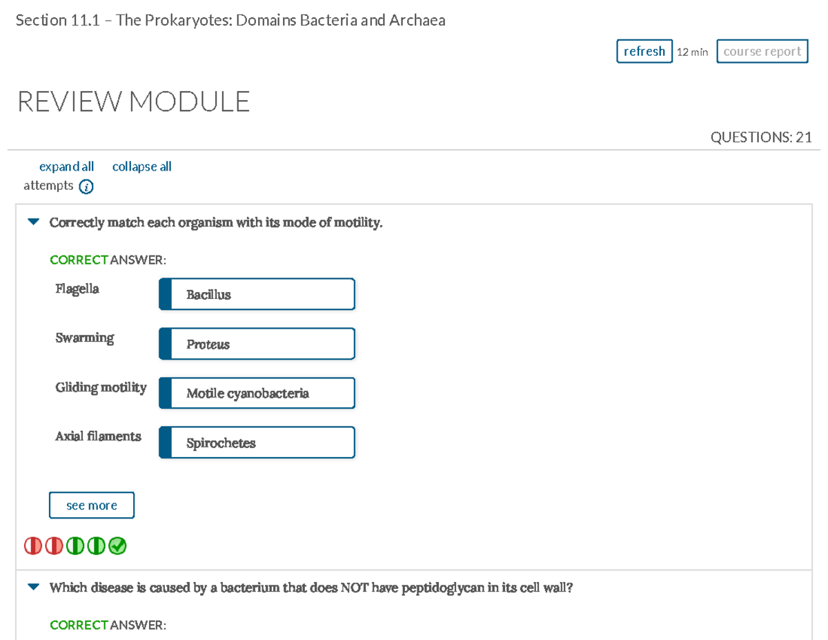 Dynamic Study Modules - Review Section 11.1 – The Prokaryotes Domains ...