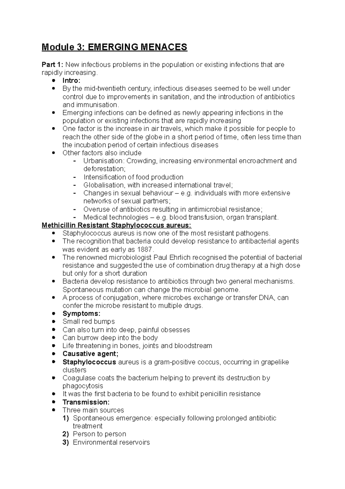 Module 3 - Lecture notes 3 - Module 3: EMERGING MENACES Part 1: New ...