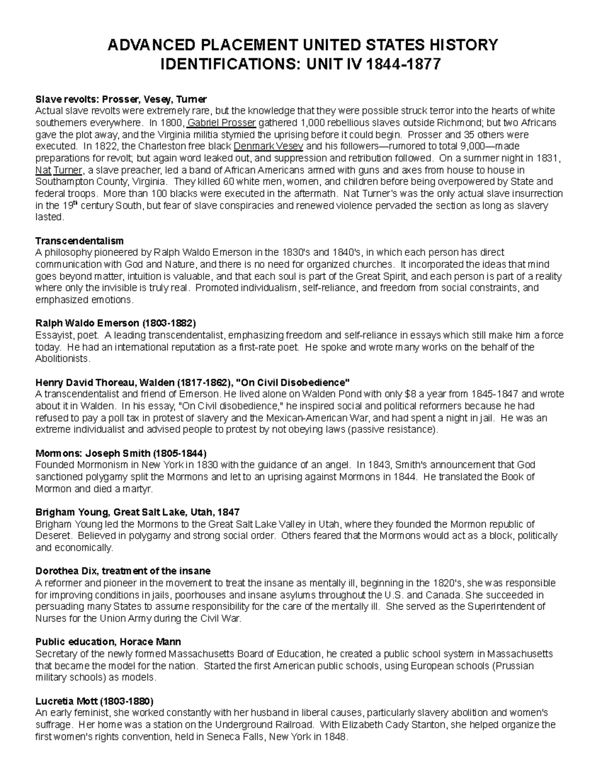Unit Four IDs (2016-2017 ) - ADVANCED PLACEMENT UNITED STATES HISTORY ...