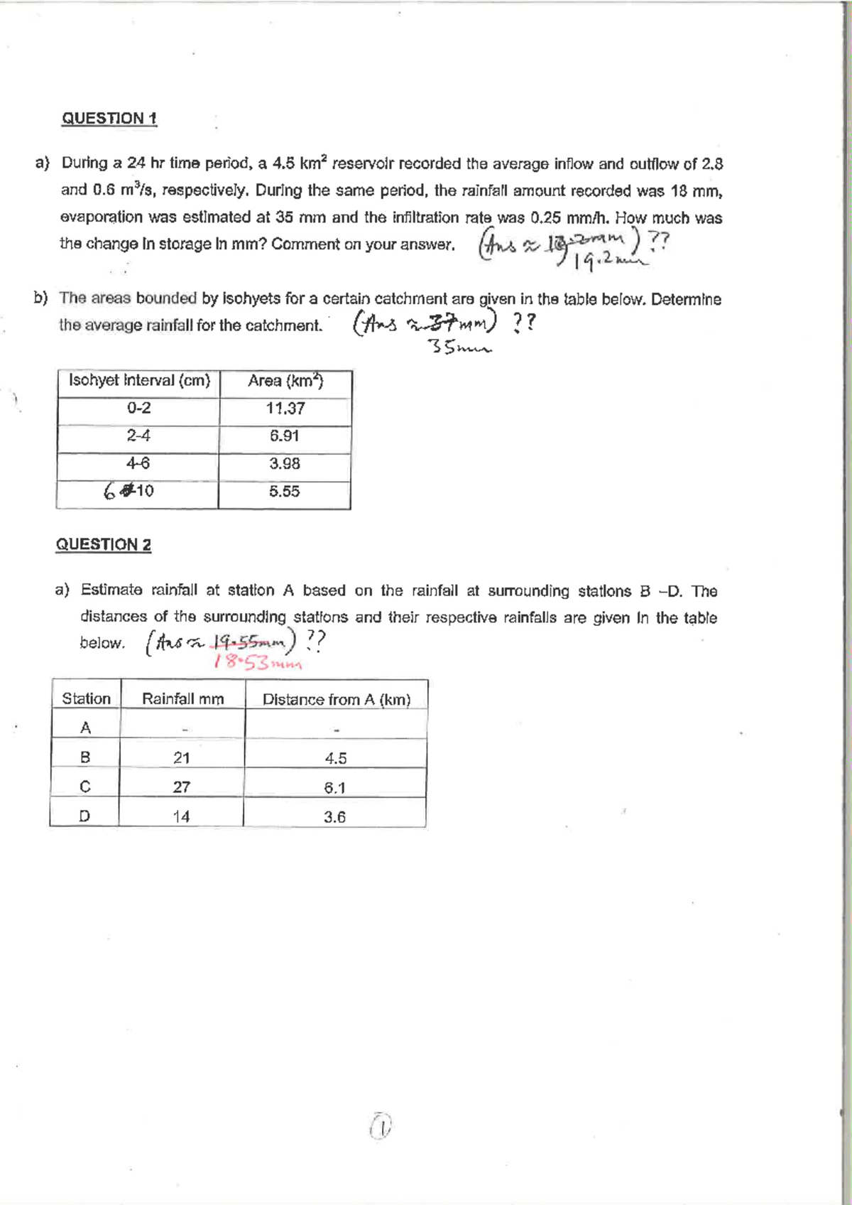 Additional Tutorials - QUESTION 1 a) During a 24 hr time period, a 4 ...