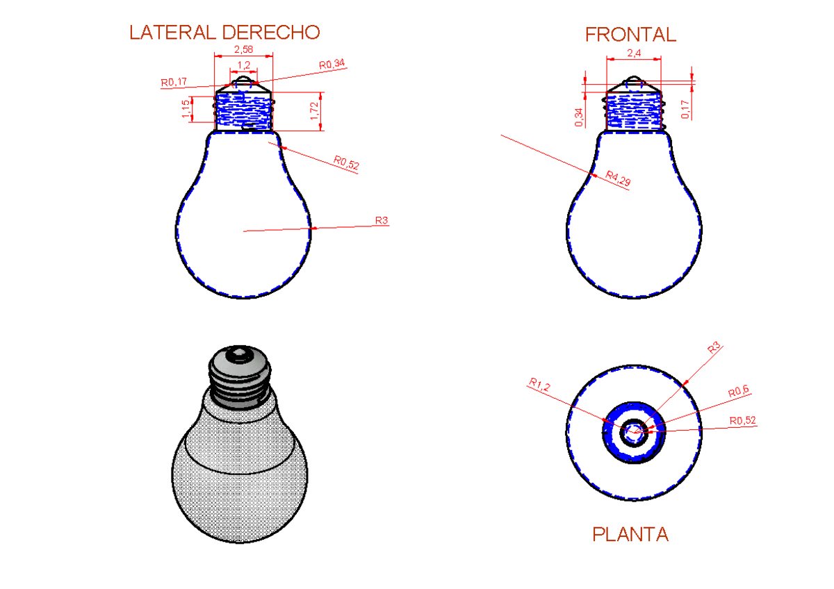 Foco-BS-Plano - plano de un foco - Dibujo para ingeniería - PLANTA ...