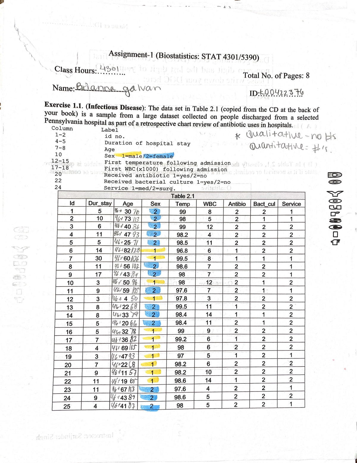 Exercise1.1 Assignment 1 - STAT 4301 - Studocu