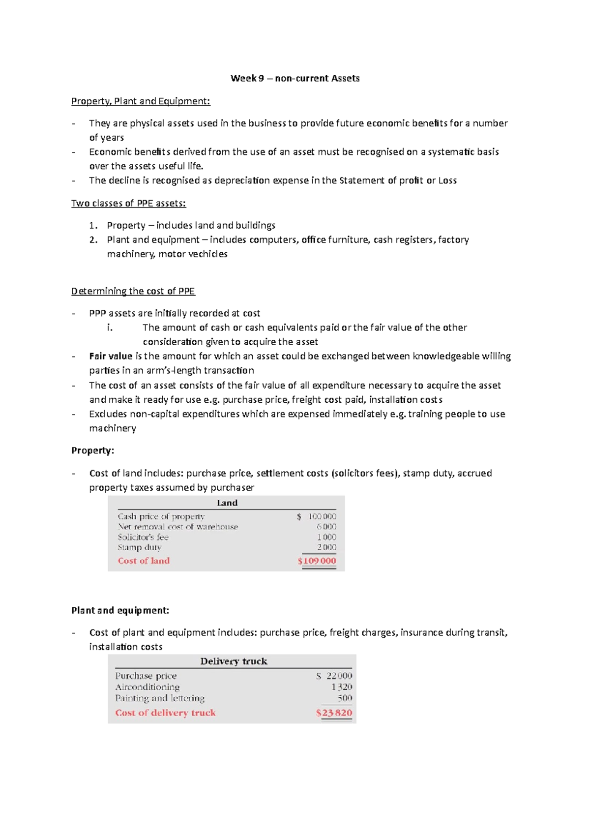 Week 9 - Lectures for accounting 2020 - Week 9 – non-current Assets ...