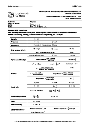 MAY 2018 - past paper matsec - Index No:________________ SEC23/1a © The ...