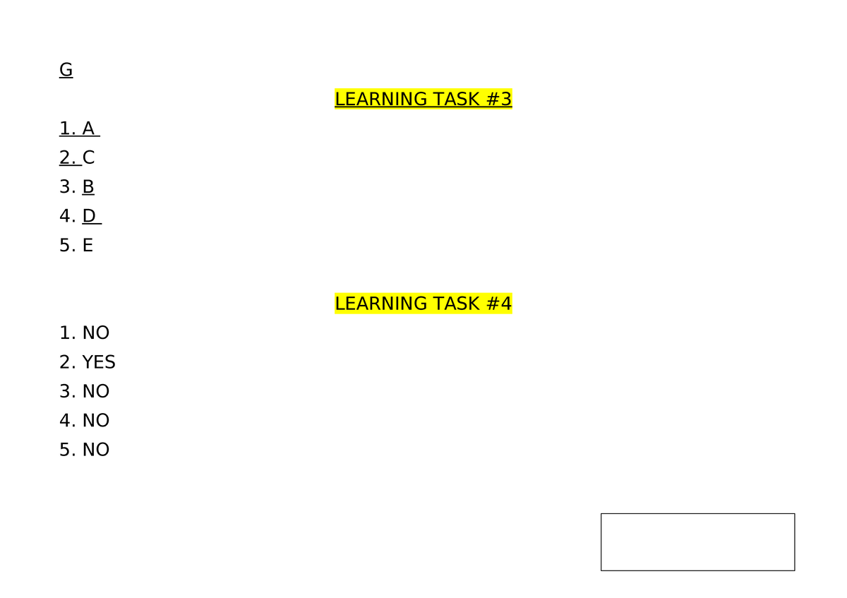 Empowerment poster - Statistics - G LEARNING TASK 1. A 2. C 3. B 4. D 5 ...