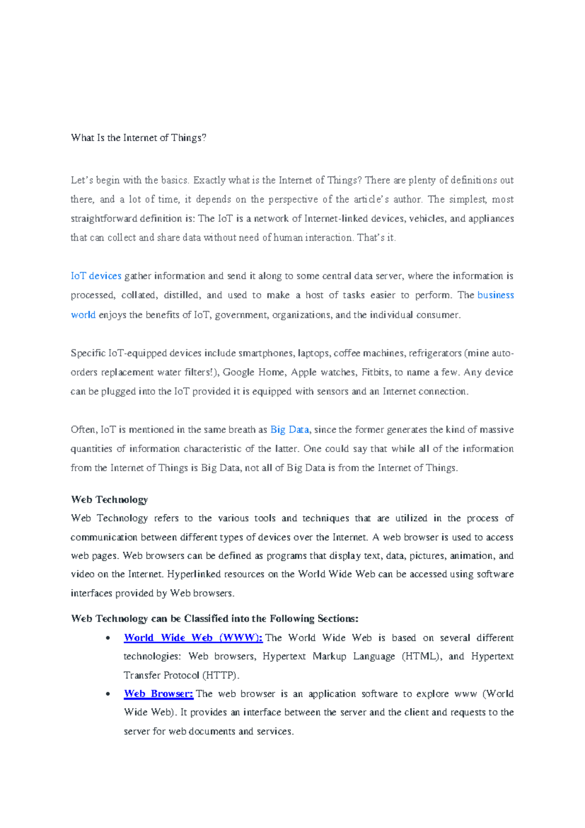 UNIT 1 Io T - This is the unit 1 notes of Internet of Things - What Is ...