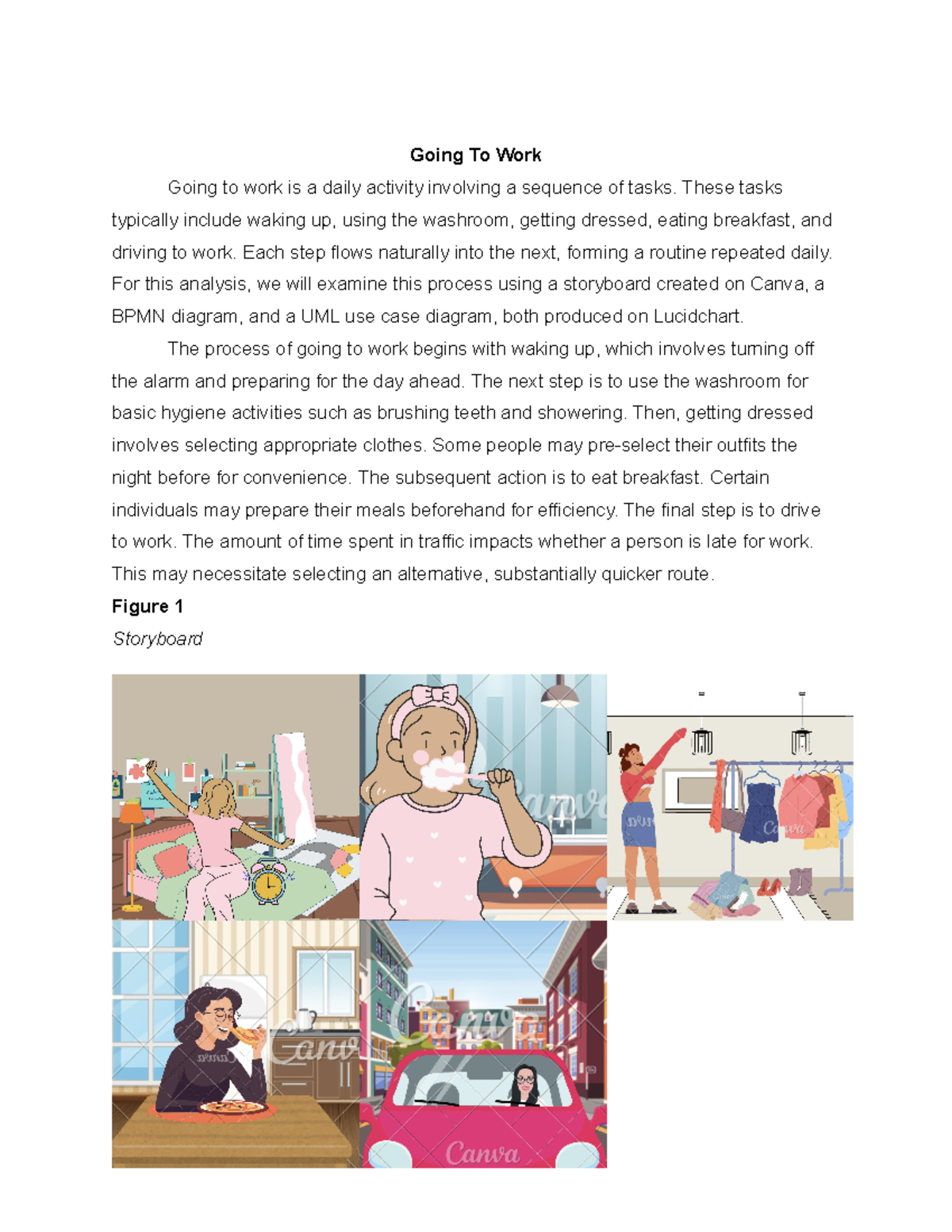 Project 1 - example - Going To Work Going to work is a daily activity ...