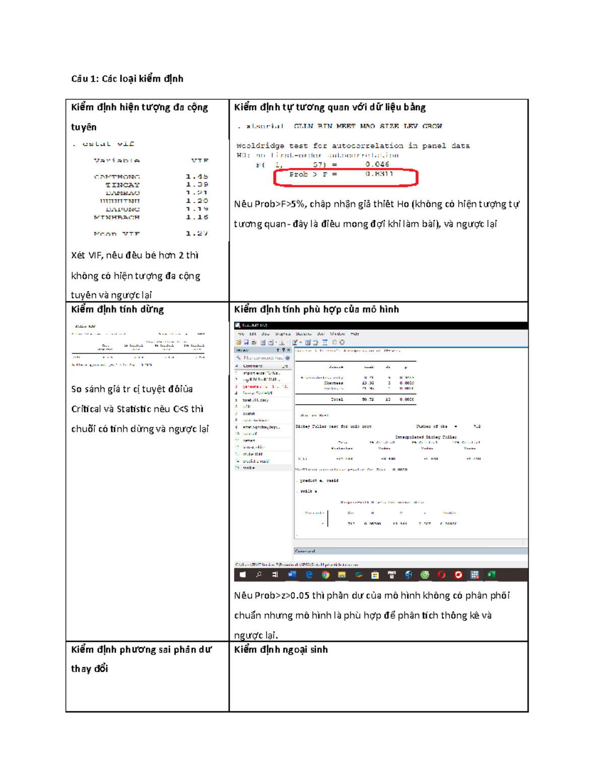 TCDL ôn thi - đầy đủ, ok - Câu 1: Các lo i ki m đ nhạ ể ị Ki m đ nh hi ...