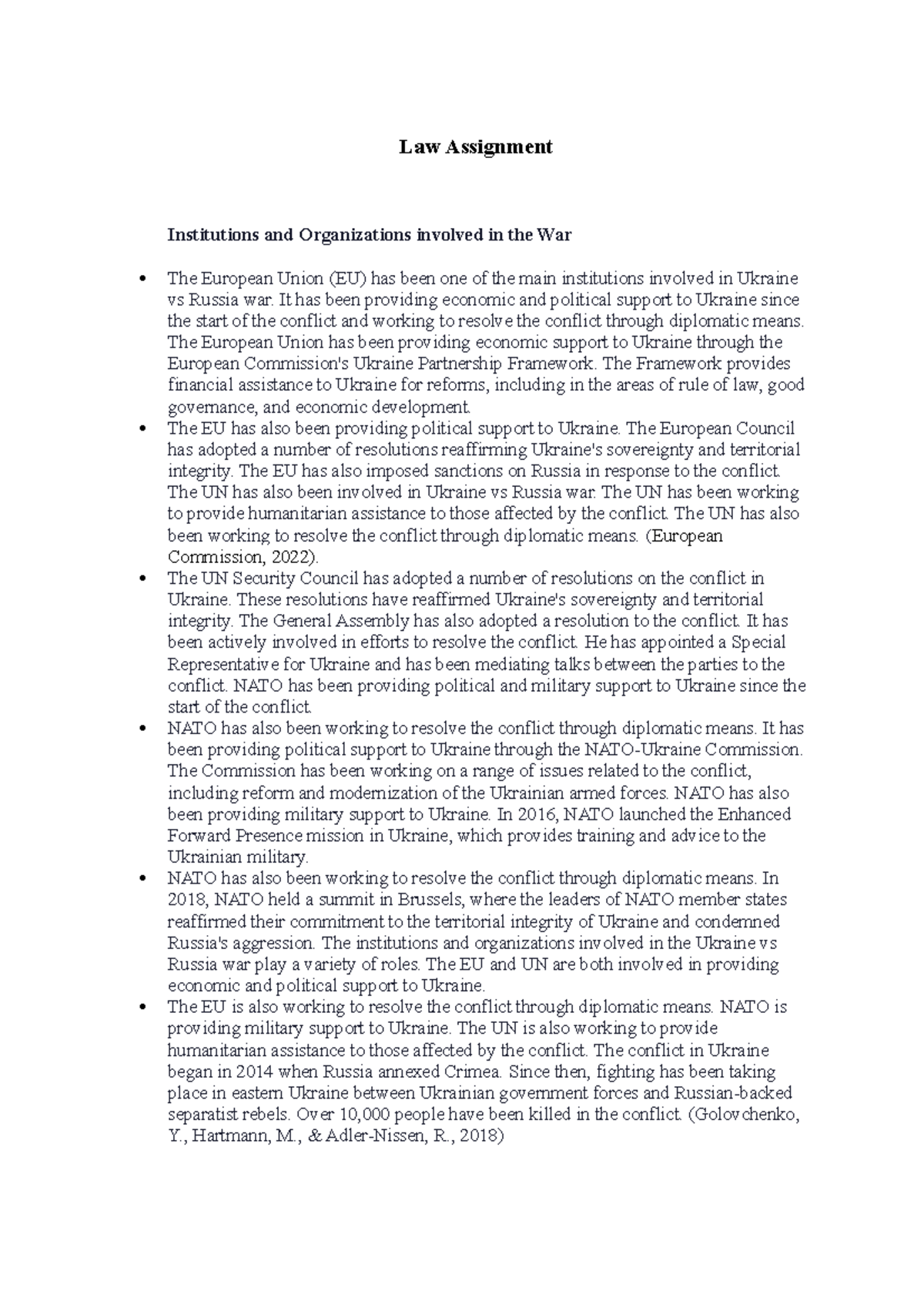 Law Assignment - Case study - Law Assignment Institutions and ...