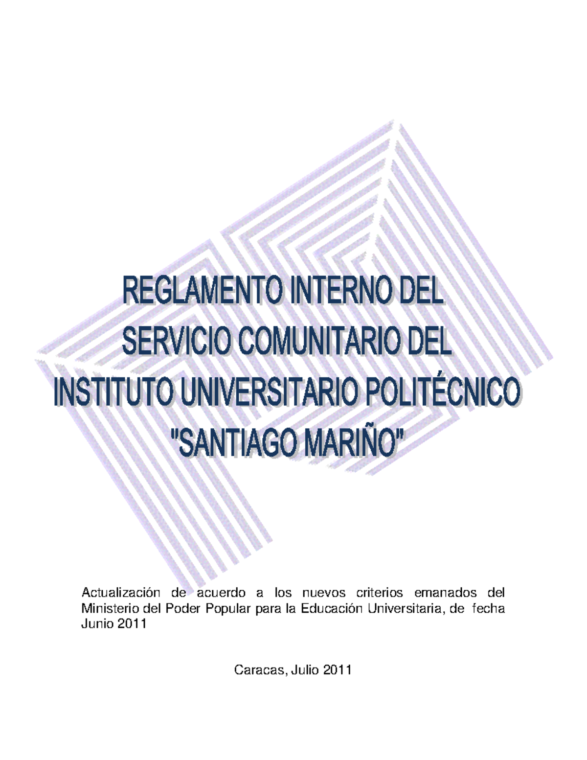 Reglamento Interno DEL Servicio Comunitario Iupsm - Actualización de ...