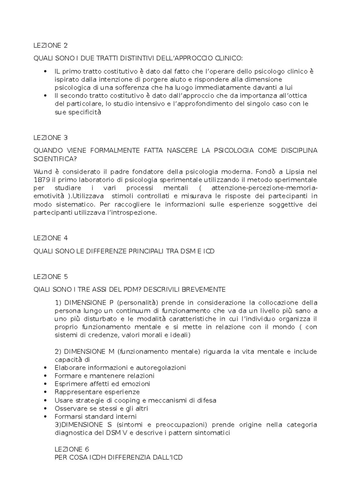 Analisi e trattamento domande aperte - LEZIONE 2 QUALI SONO I DUE ...