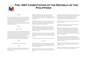 1987PHConstiution1987 PHIL CONSTI - Philippines PREAMBLE We, the ...