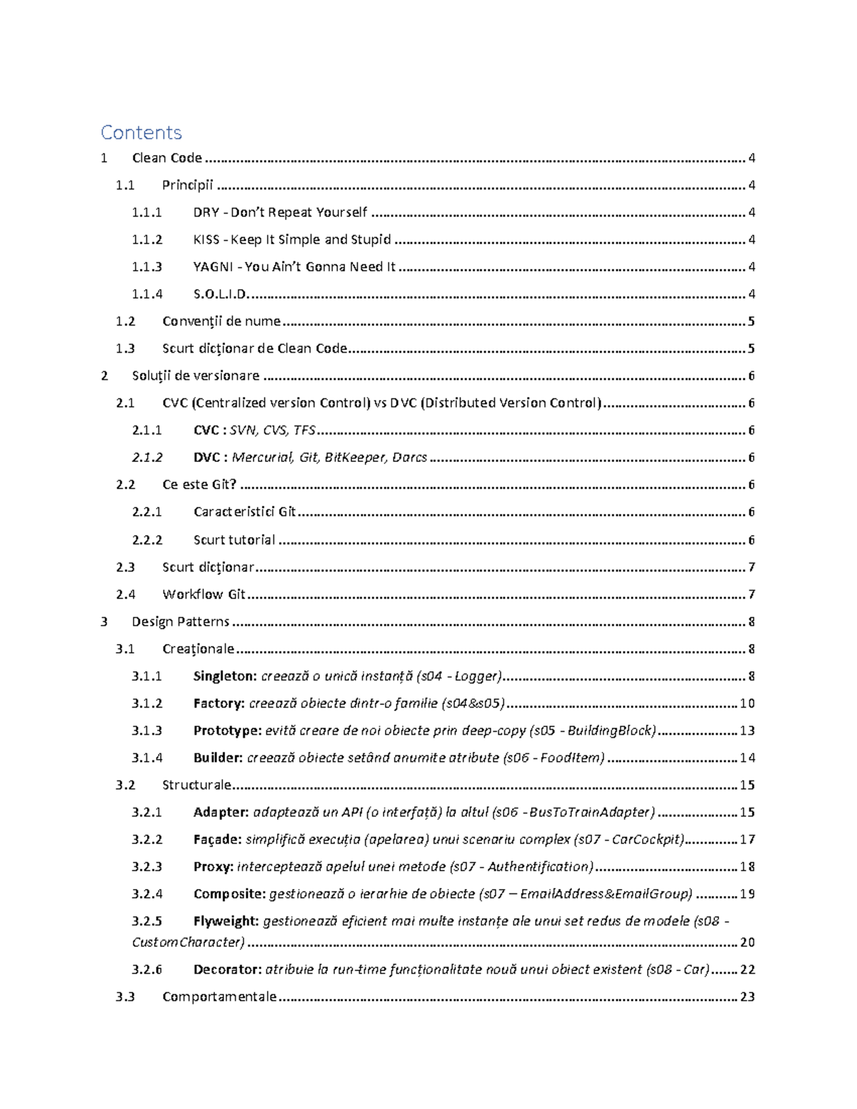 Notite din curs CTS - Summary Calitate si testare Software - Contents 1 ...