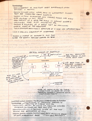 Genetics lec3 8 27 21 - Reading: Chapter 10 Suggested practice problems ...