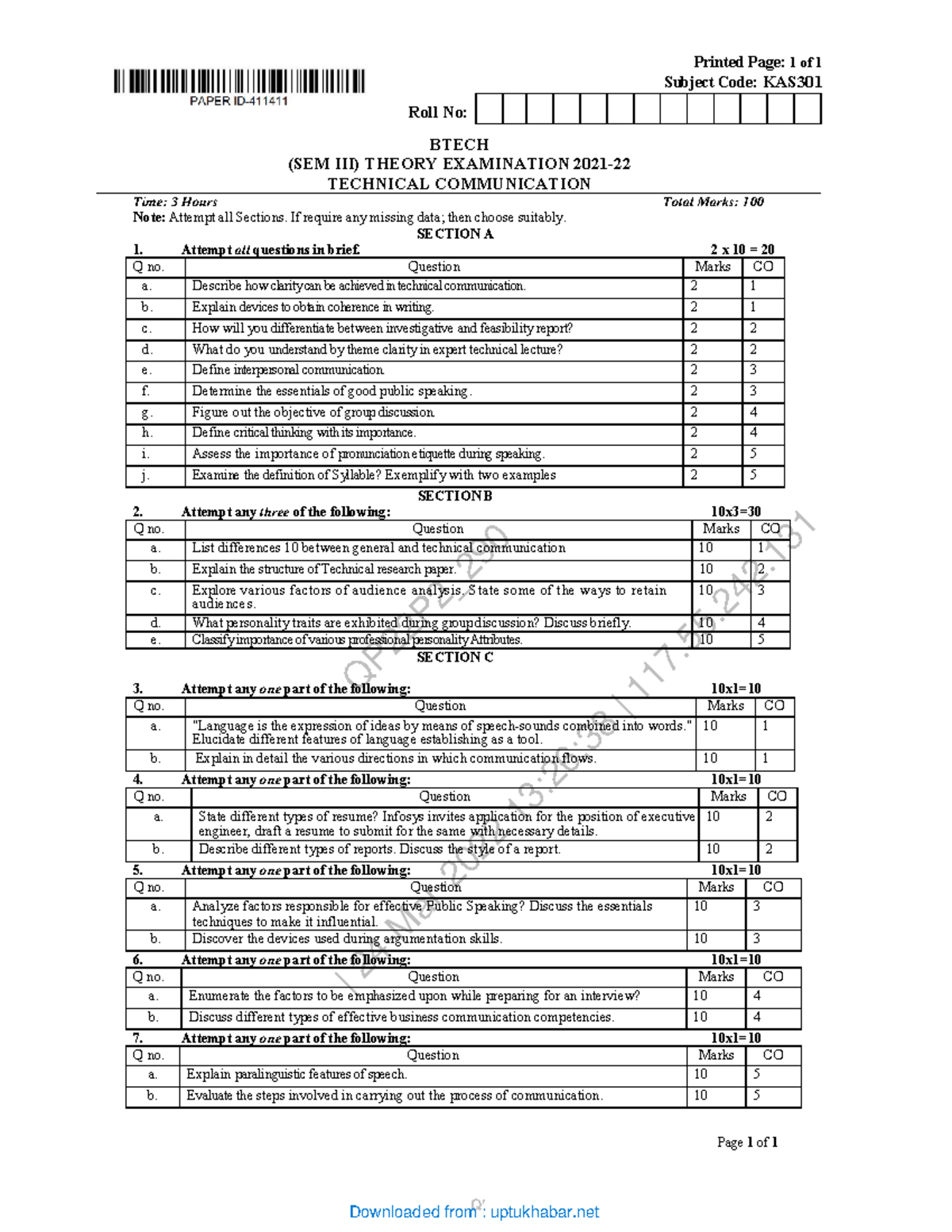 Technical Communication KAS 301 2 2022 - QP22P2_ | 24-Mar-2022 13:26:38 | 117.55. QP22P2_290 ...