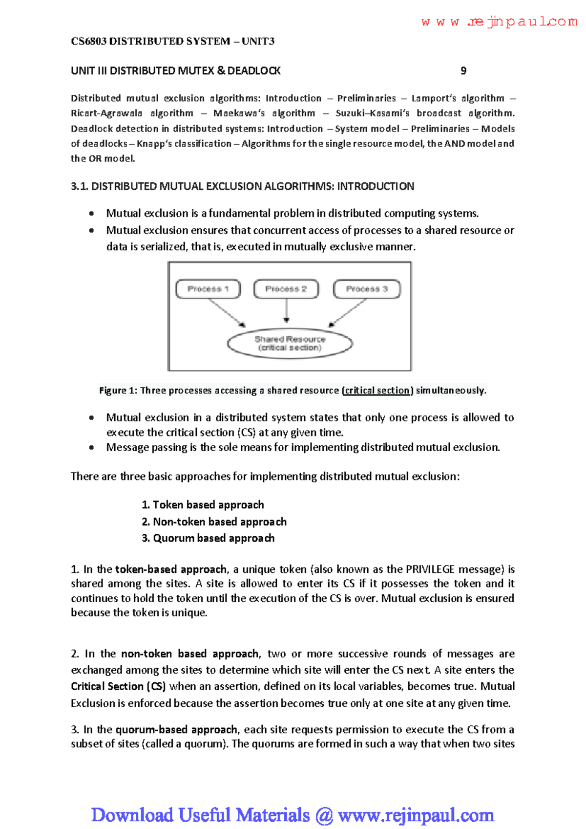 Ds Unit3 Rejinpaul Data Structure Notes Unit 3 Cs6803 Distributed System Unit Unit Iii