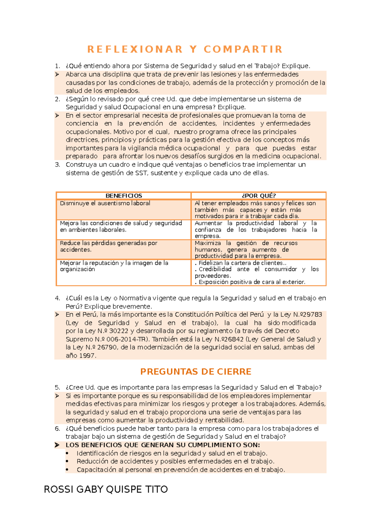 Reflexionar Y Compartir 29 - R E F L E X I O N A R Y C O M PA R T I R 1 ...