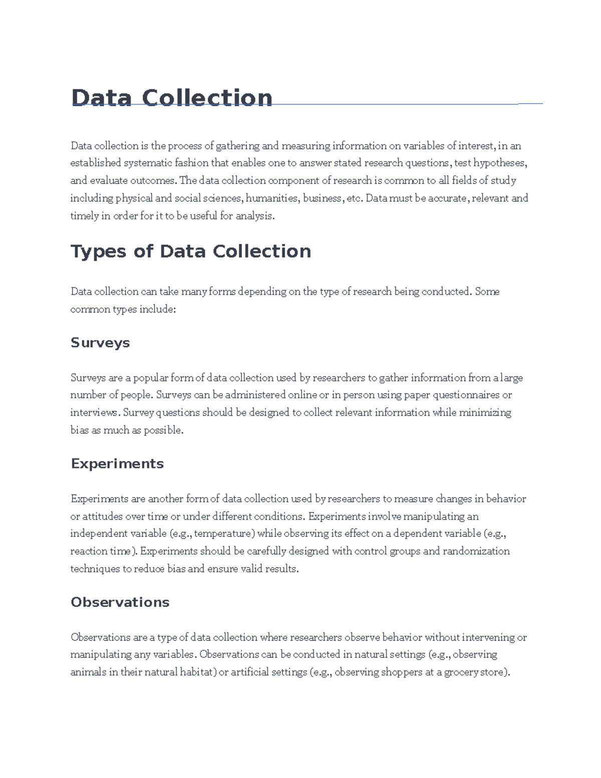 Data collection (Computer and Network Security) - Data Collection Data ...