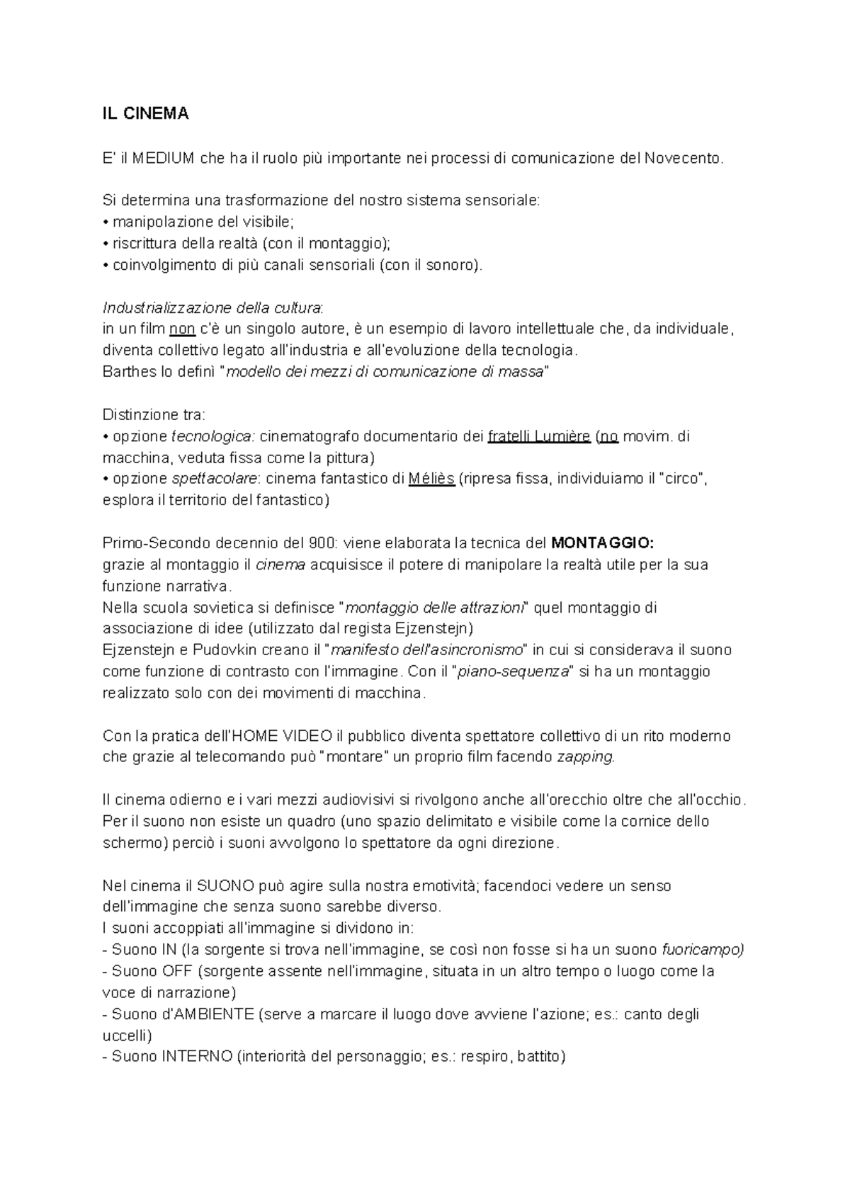 Teorie E Metodo dei mass media riassunto dispense - IL il MEDIUM che ha ...