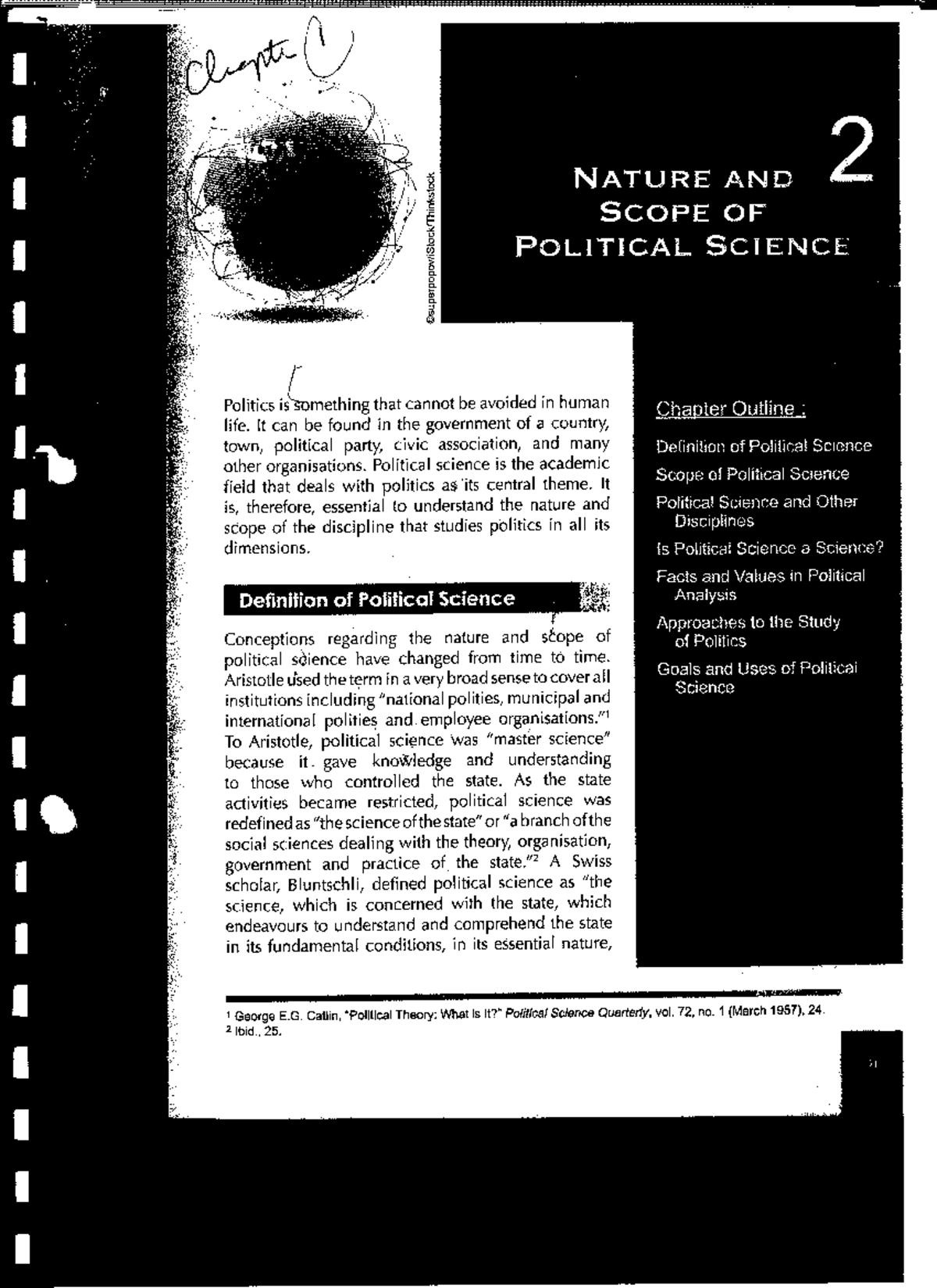 Reading chapter 1 - PAD120 notes introduction to political science ...