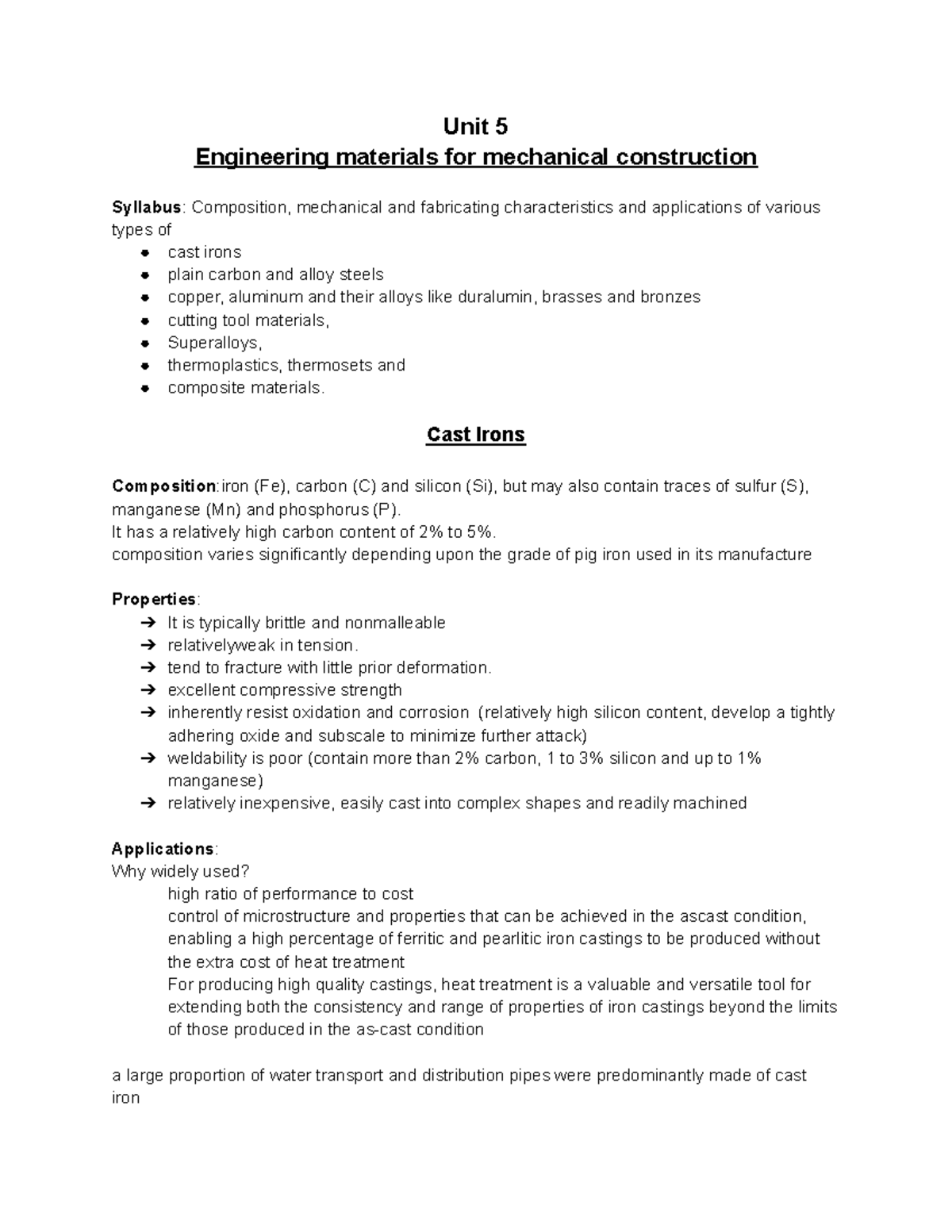 Enginering materials of mechanical construction - Unit 5 Engineering ...