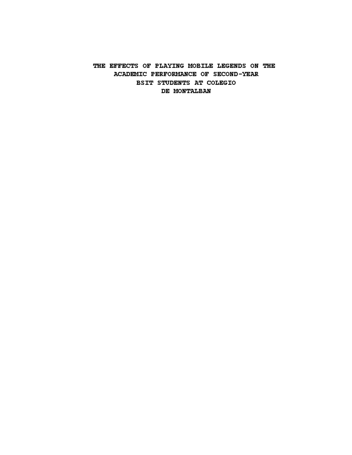 Contemp Research - THE EFFECTS OF PLAYING MOBILE LEGENDS ON THE ...