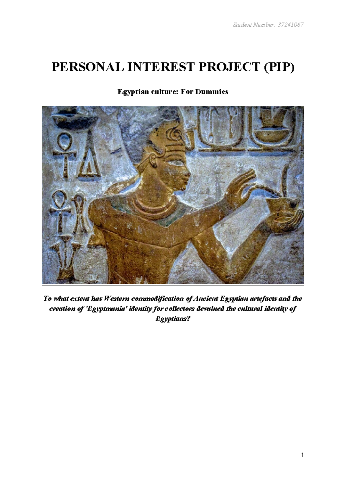 Personal Interest Project Year 12 Society and Culture - PERSONAL ...