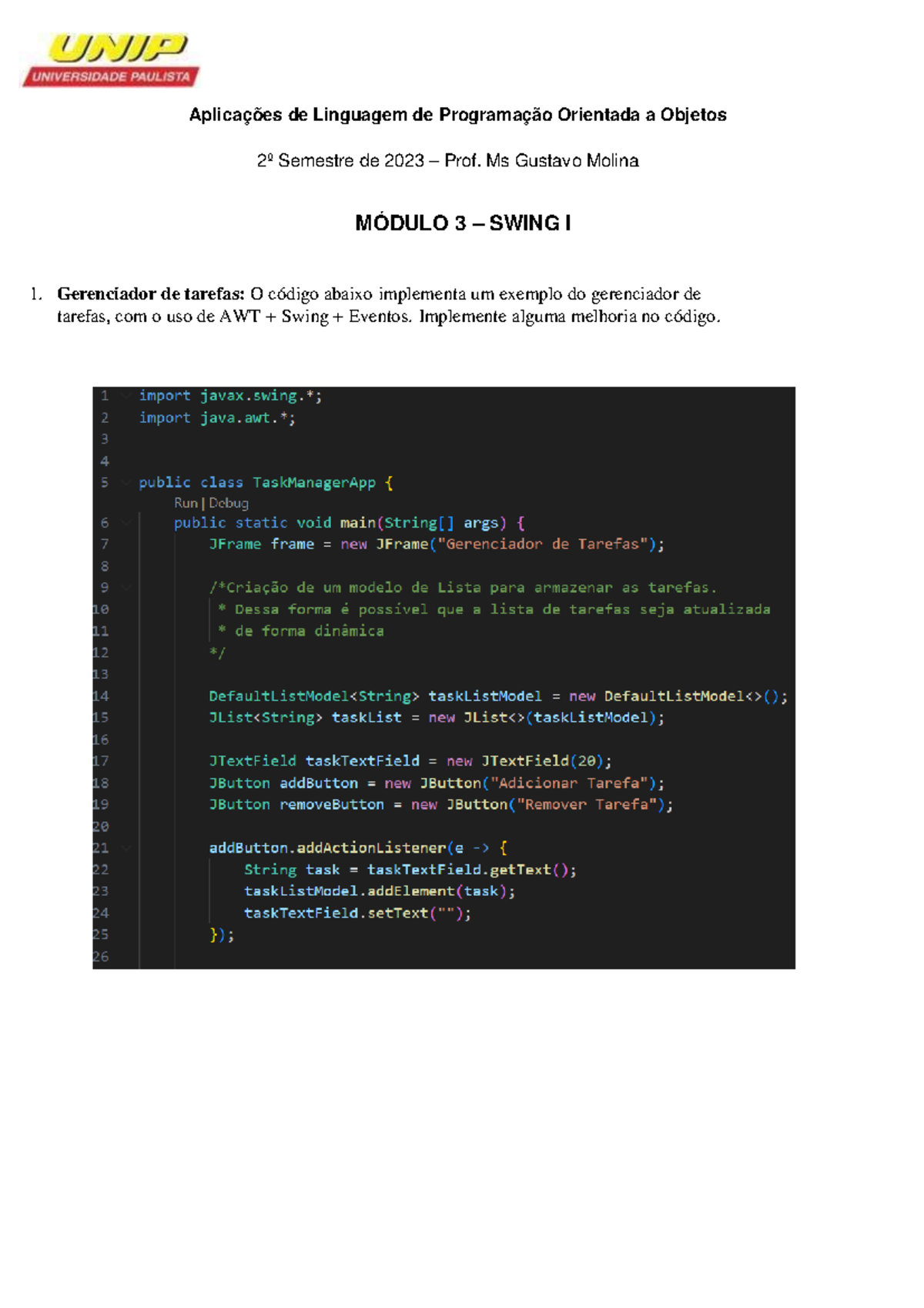 03 - Lab 03 - Swing - ccccccccccccccccccccccccccccc - Aplicações de ...