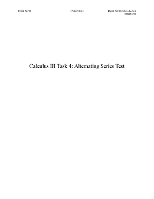 Calculus Three Task 1 - Calculus 3 Task 1 Western Governors University ...