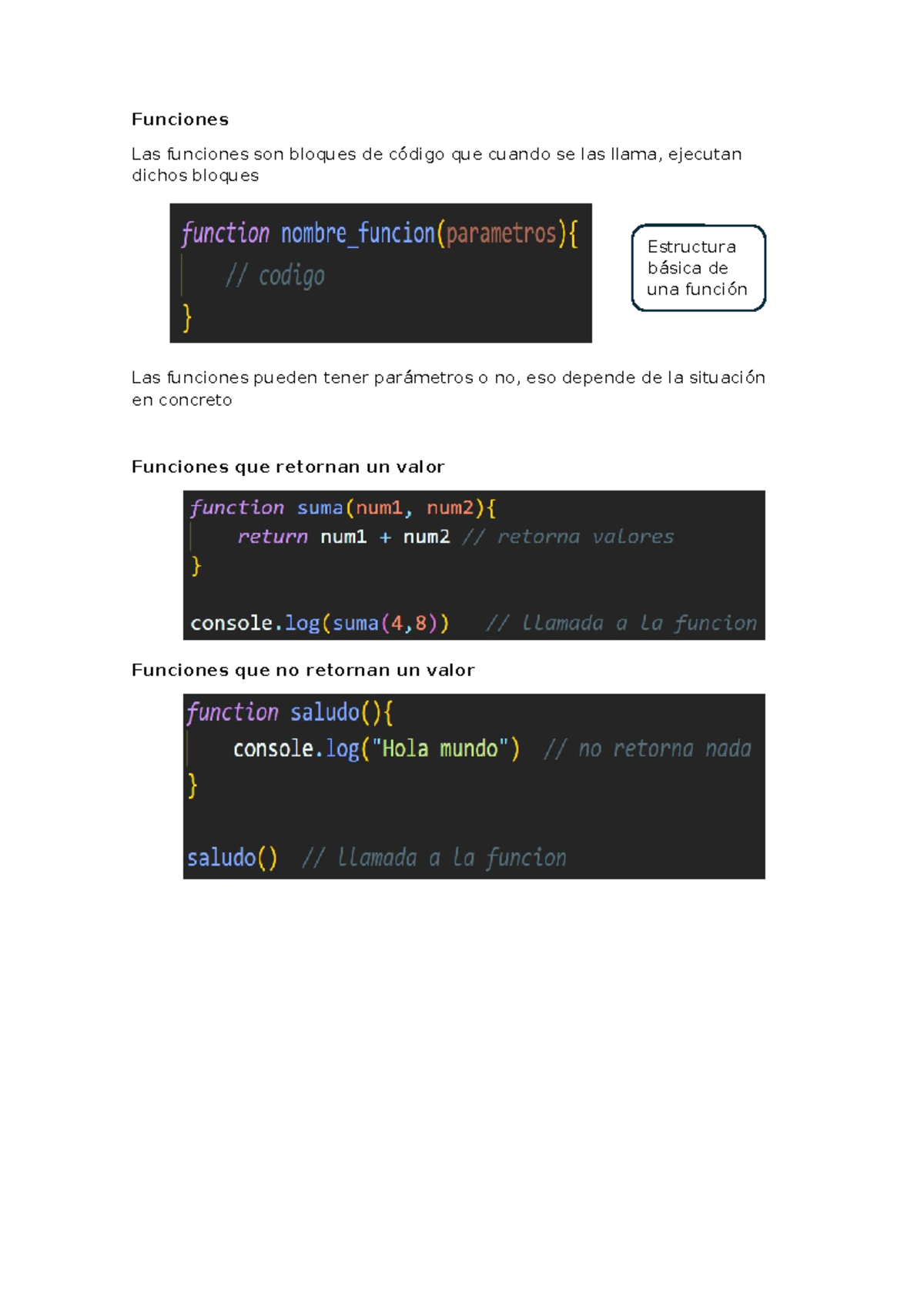 Funciones - Algoritmos Y Lógica De Programación - Funciones Las funciones son bloques de código ...