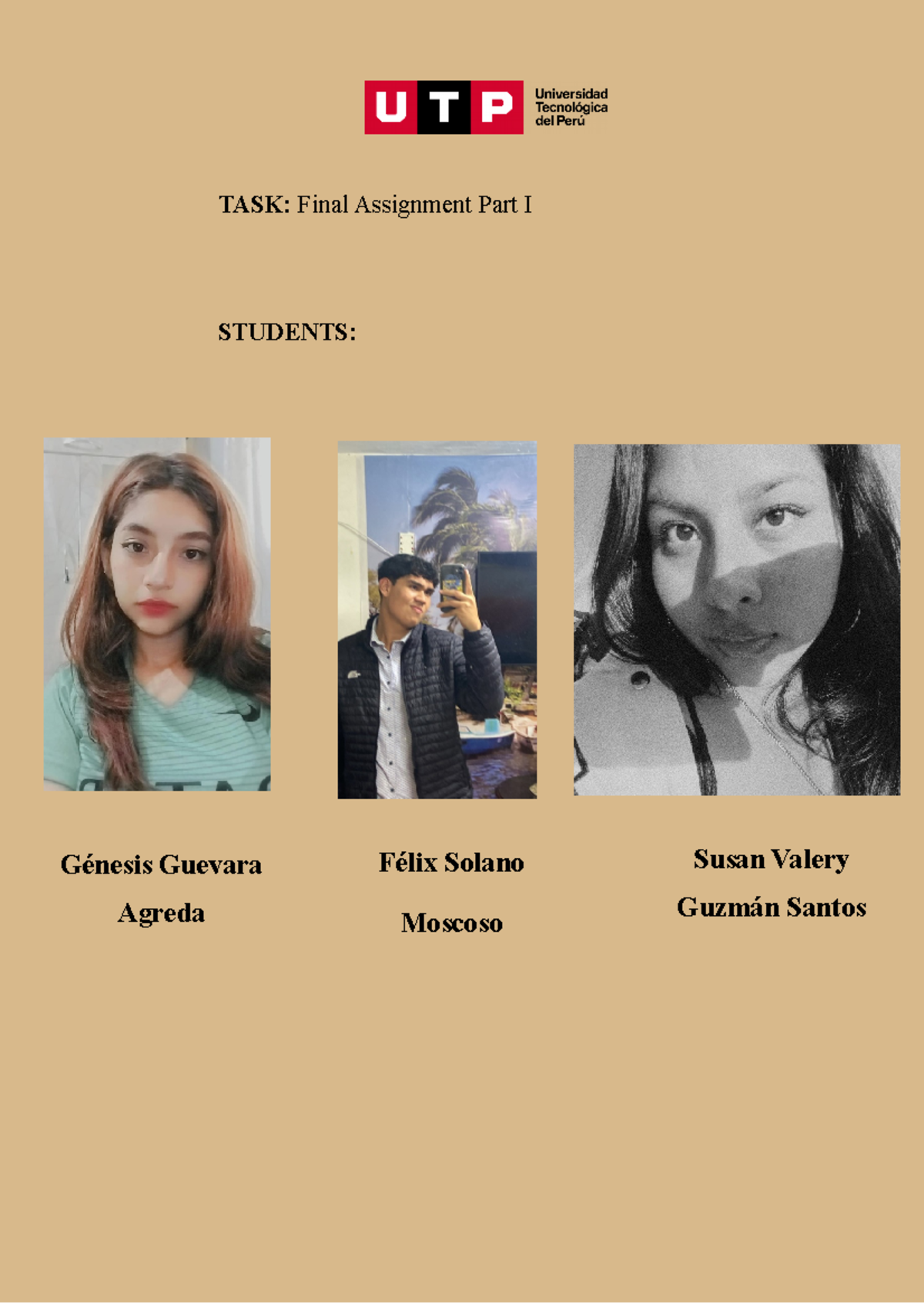 Ingles- Semana 17 - TASK: Final Assignment Part I Félix Solano Moscoso Susan Valery Guzmán ...