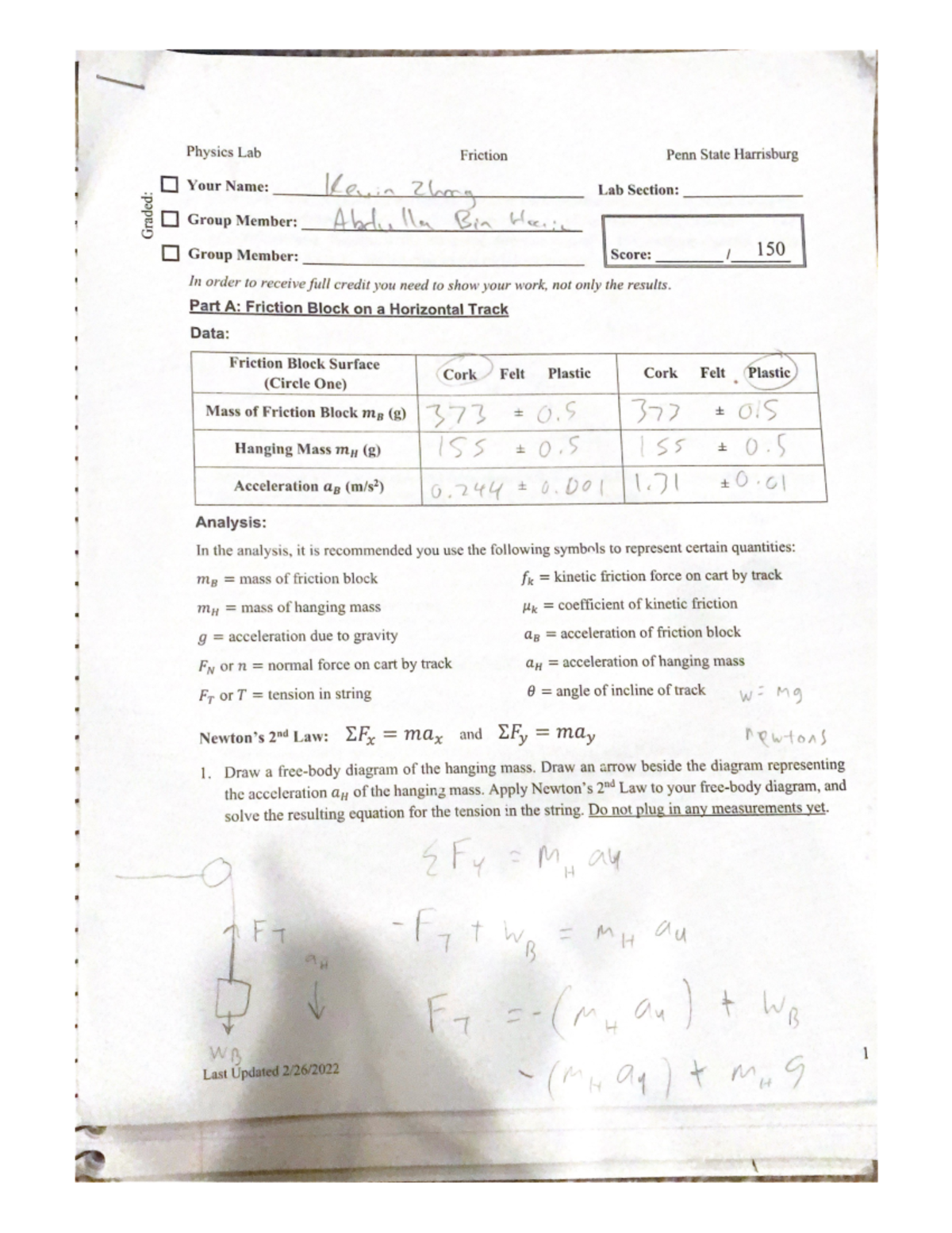 Physics% 20 Lab - PHYS 250 - Studocu