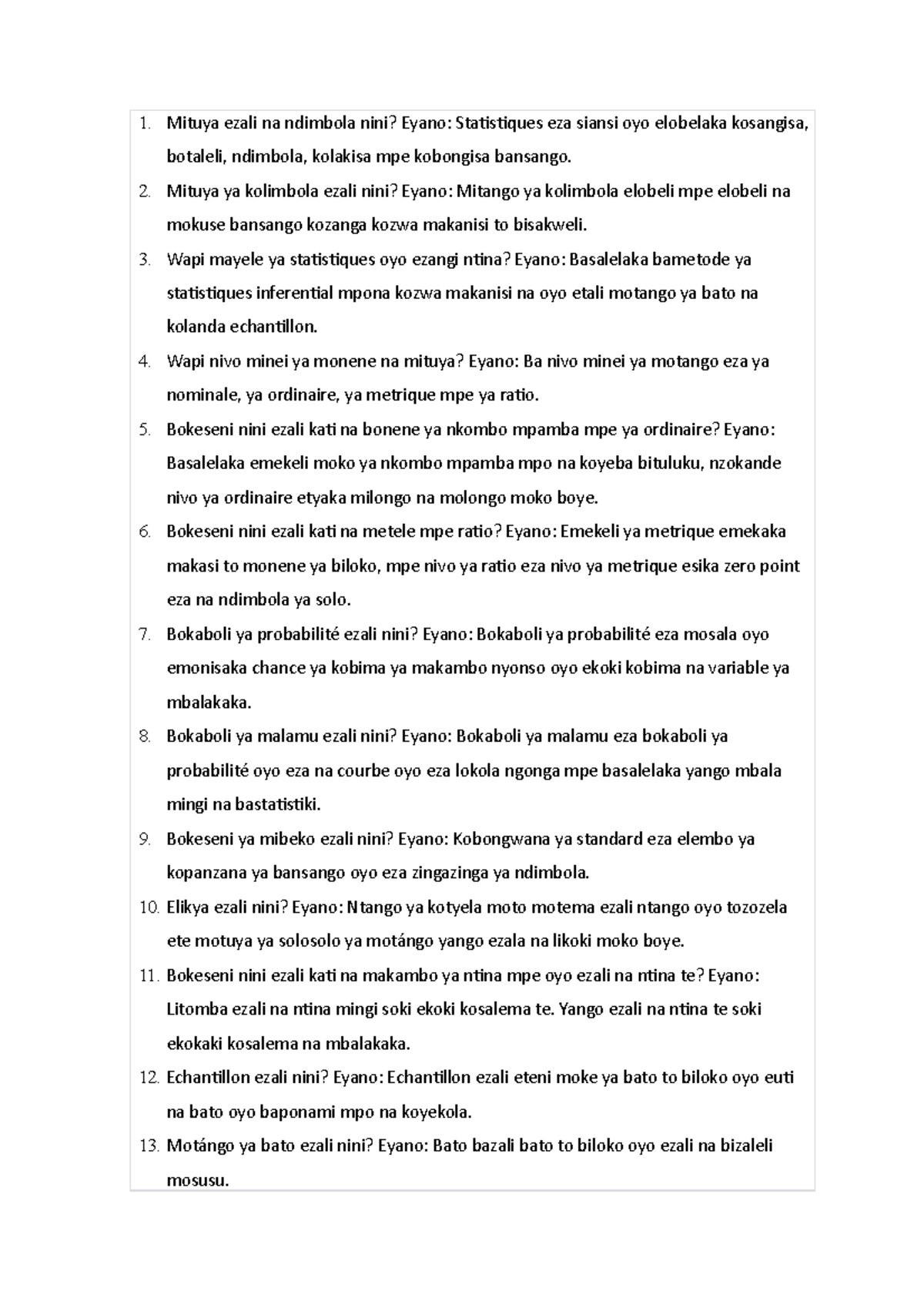 Multipersonifikation 11 - Mituya ezali na ndimbola nini? Eyano ...