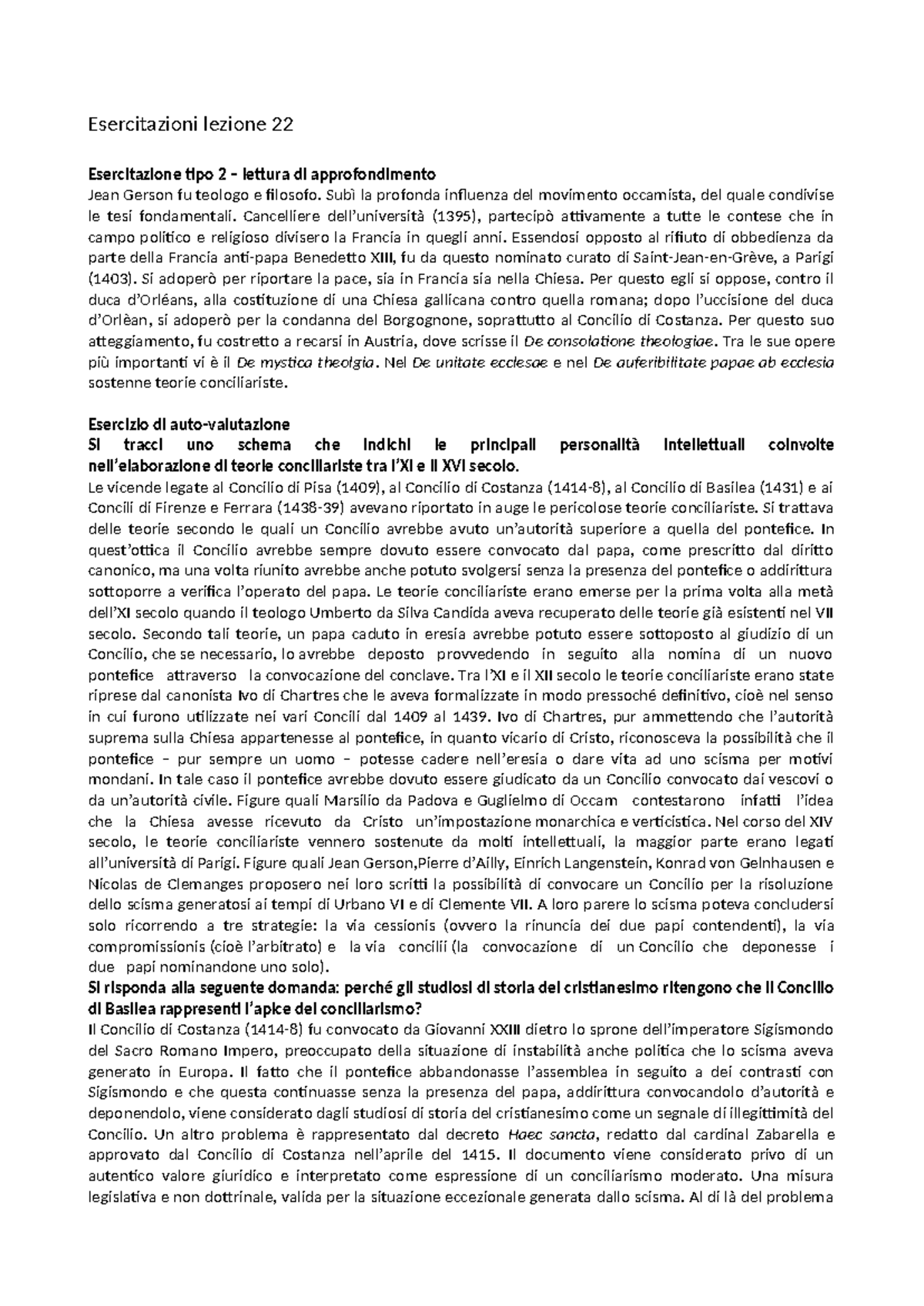 Esercitazioni lezione 22 - Subì la profonda influenza del movimento ...
