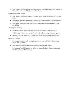 Directing Notes 3 - Examination of the theater director's craft and ...