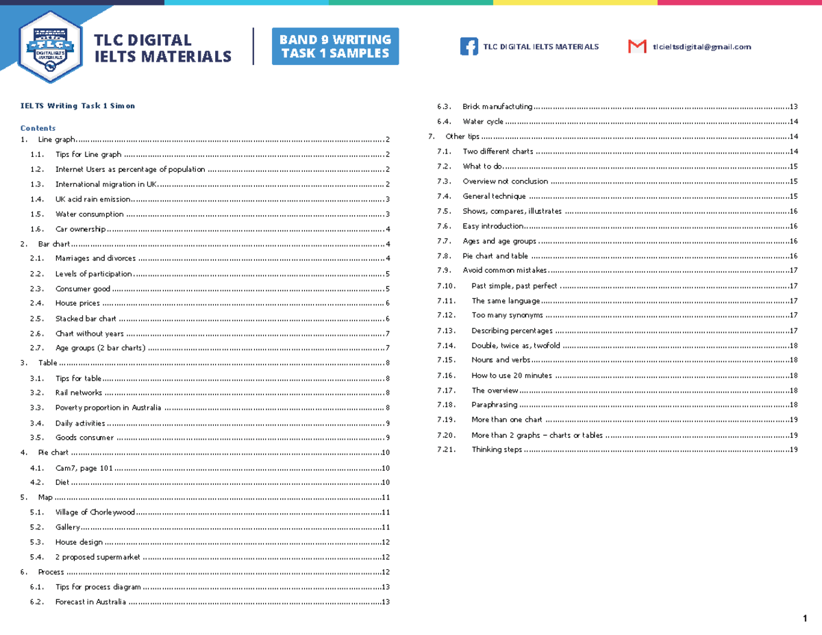 Writing Task for Band 9 IELTS - IELTS Writing Task 1 Simon DIGITAL ...