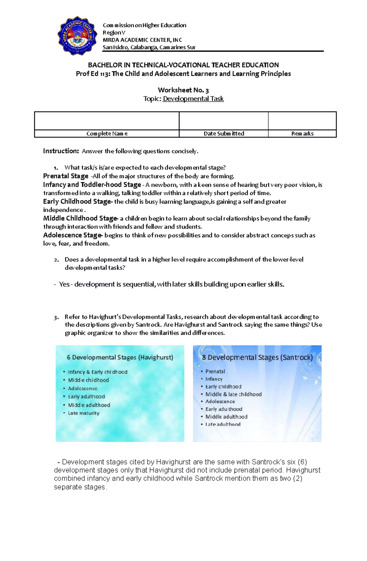 Worksheet-3-gib - Ediwow - Commission on Higher Education Region V MRDA ...