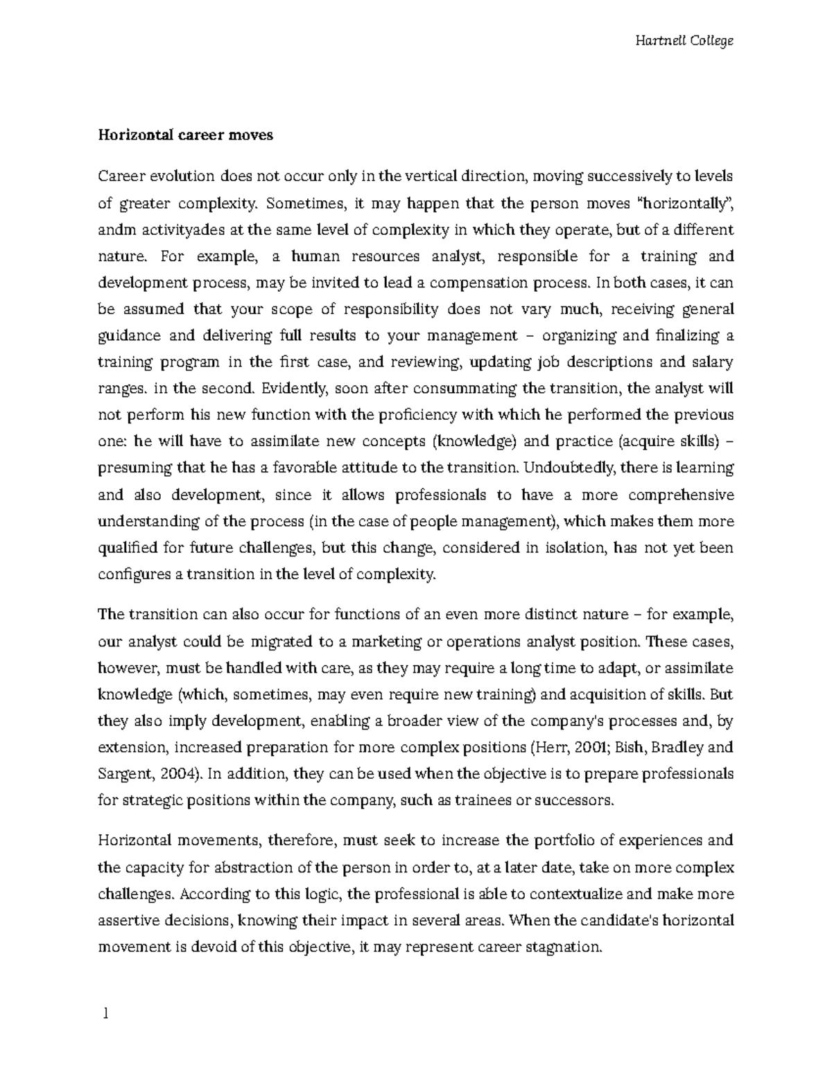 Horizontal career moves. - Horizontal career moves Career evolution ...