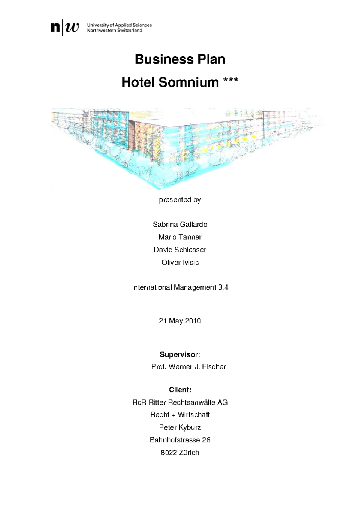 Hotel business plan template pdf1 - Business Plan Hotel Somnium ...