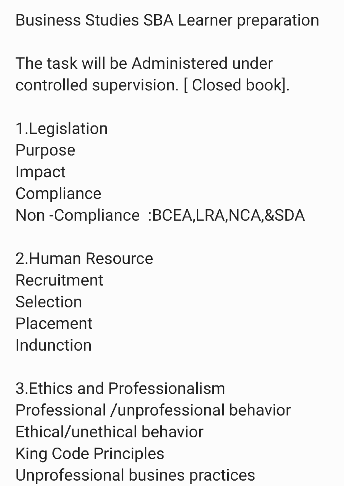 Notes_240302_124256.pdf - Business Studies SBA Learner preparation The ...