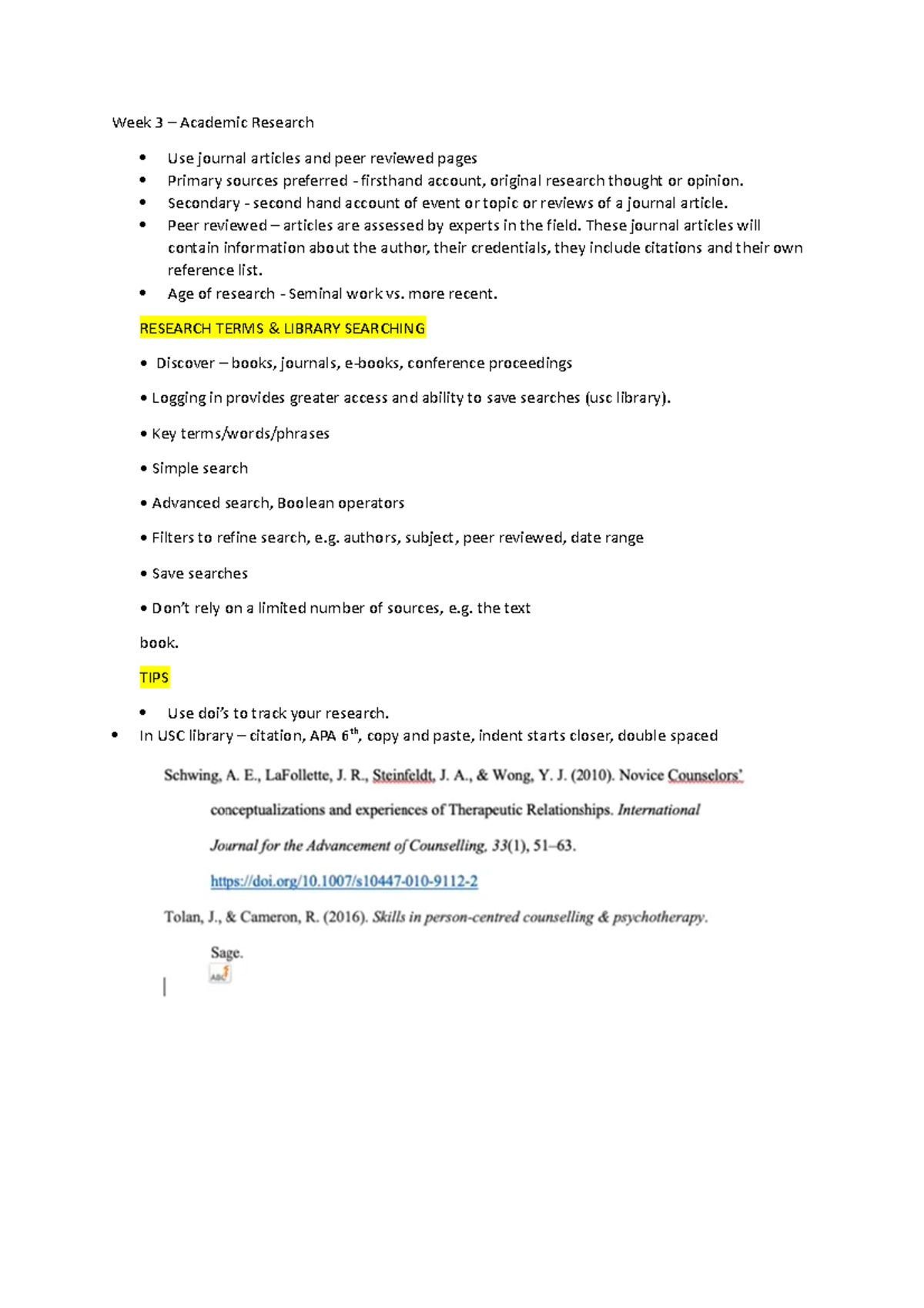 Week 3 Lecture COU180 - Week 3 – Academic Research Use journal articles ...