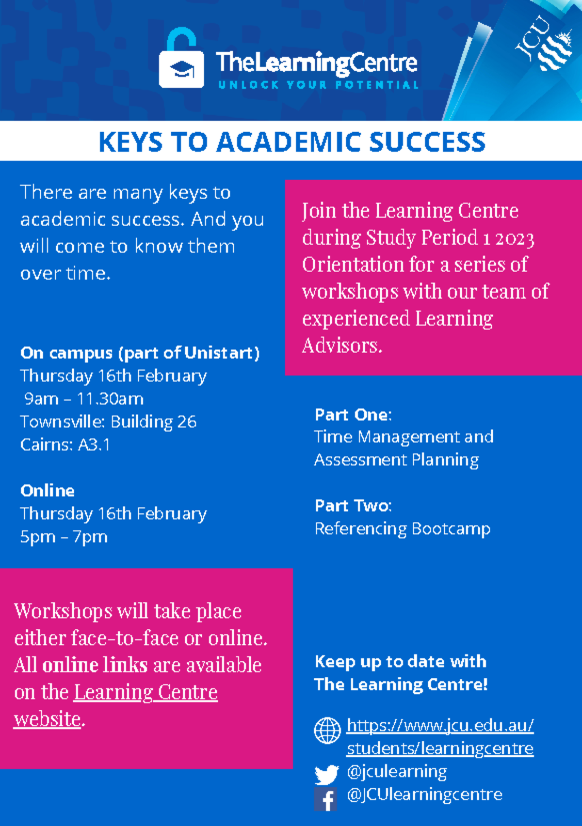 Keys to Academic Success - Short Courses and Workshops Part One: Time ...